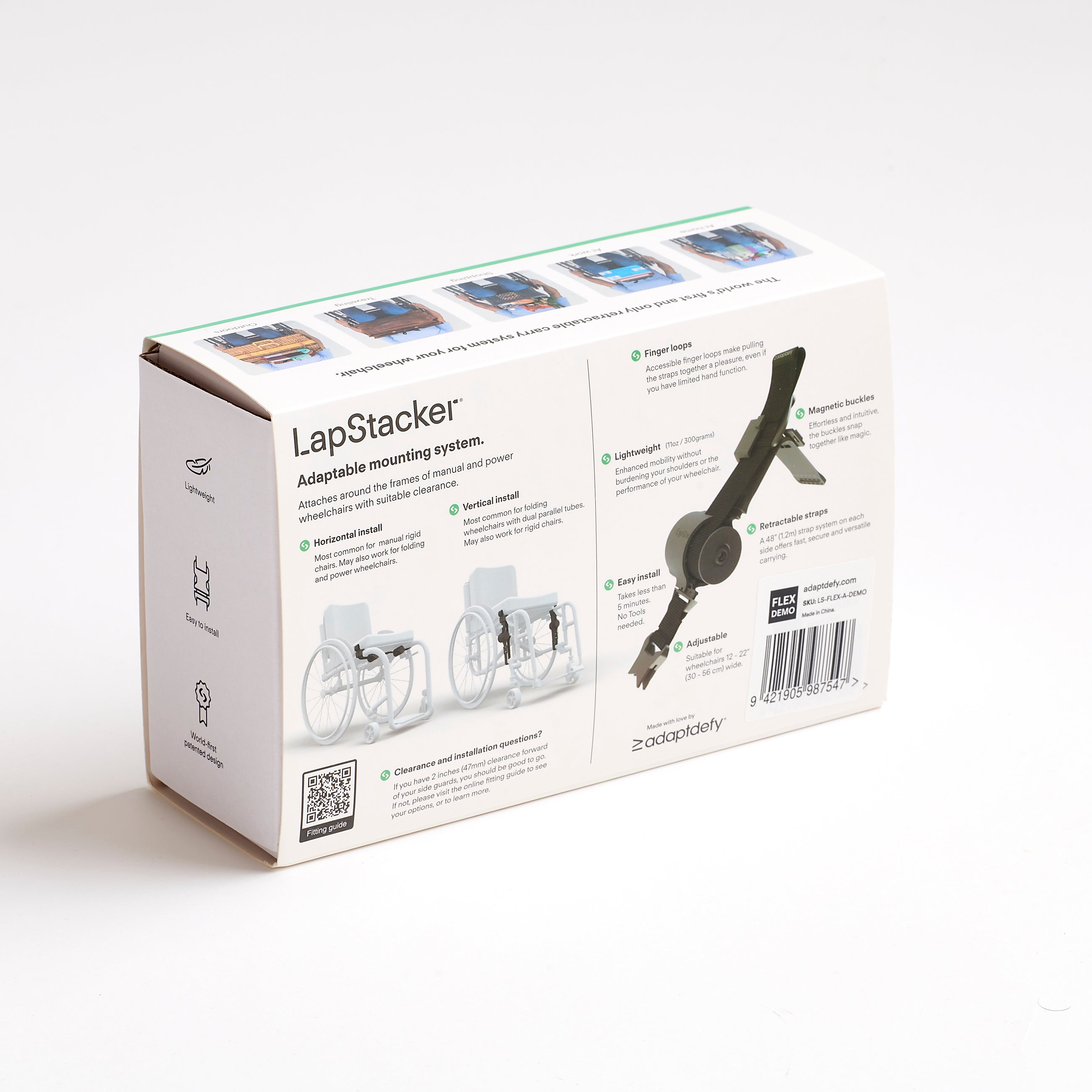 LapStacker Flex - Adaptive Wheelchair Carry System | Easy Install